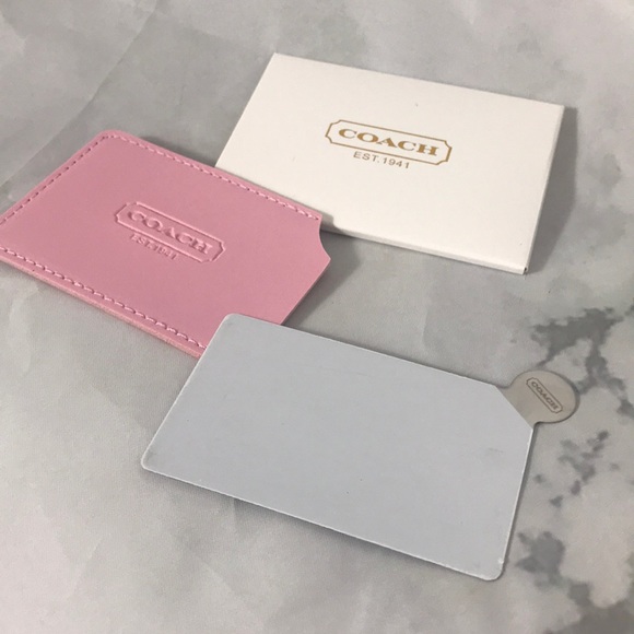 Coach | Accessories | New Coach Mini Pocket Mirror Pink W Case | Poshmark
